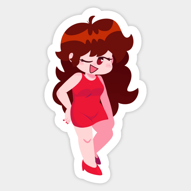 FNF Girlfriend - Fnf - Sticker | TeePublic