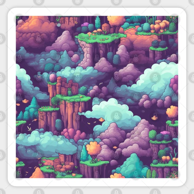 Pixel Art Repeating Pattern - Pixel Art Repeating Pattern - Sticker ...