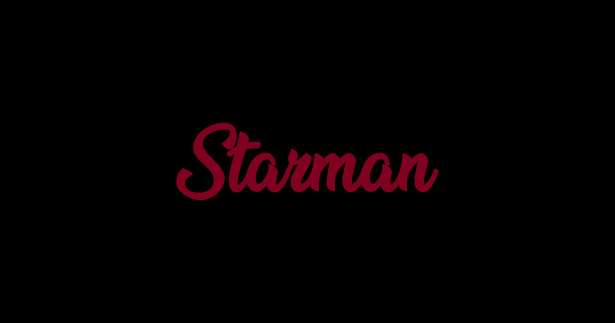 Starman, burgundy - Starman - Sticker | TeePublic