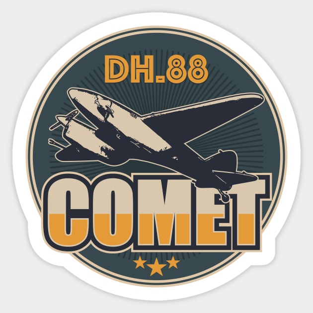 de Havilland DH.88 Comet - Classic De Havilland Aircraft - Sticker ...