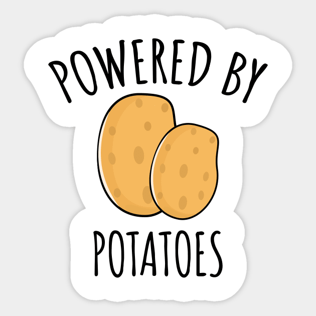 Powered By Potatoes - Potatoes - Sticker | TeePublic