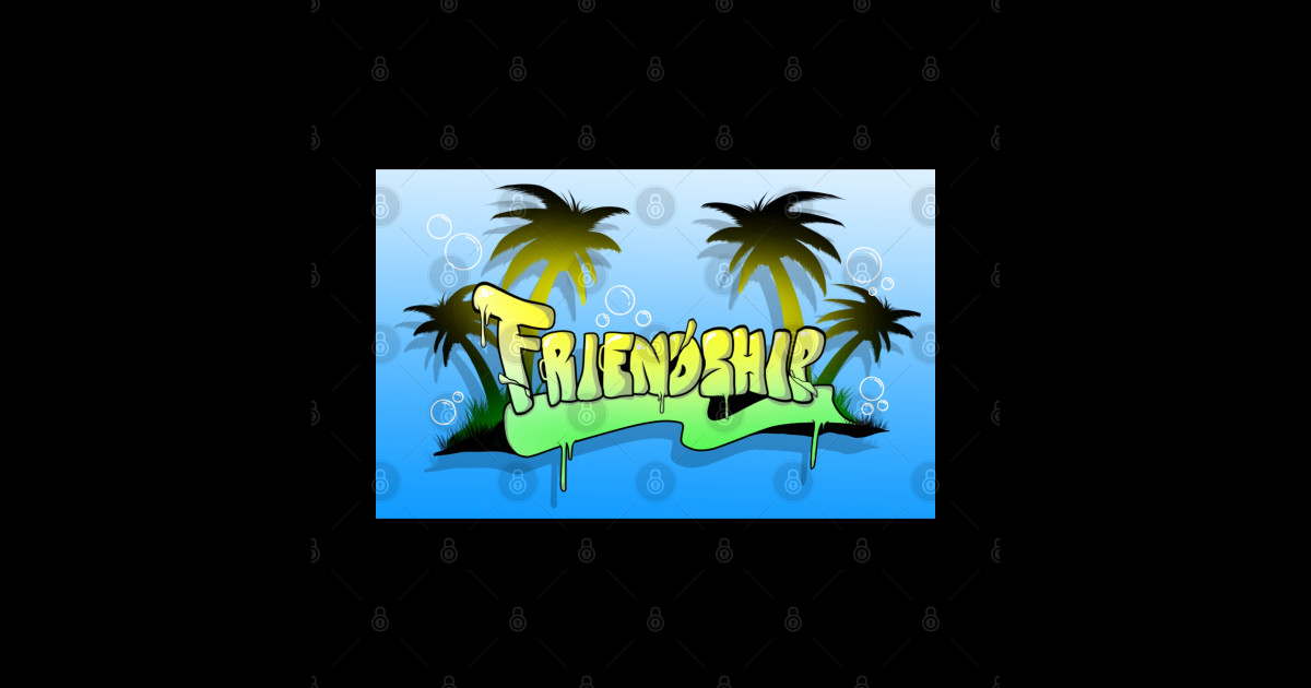 FRIENDSHIP GRAFFITI - Friendship - Sticker | TeePublic