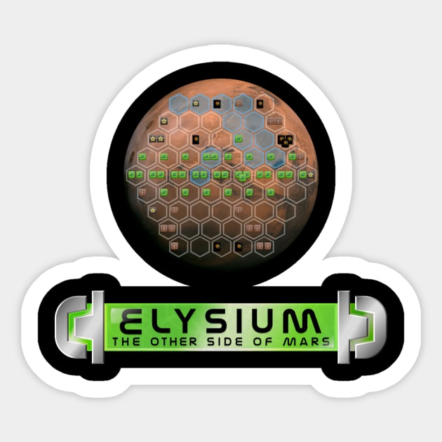 Terraforming Mars: Elysium Map - Terraforming Mars - Sticker | TeePublic