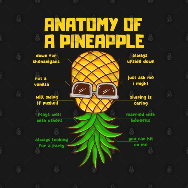 Anatomy of a pineapple - Pineapple - T-Shirt | TeePublic