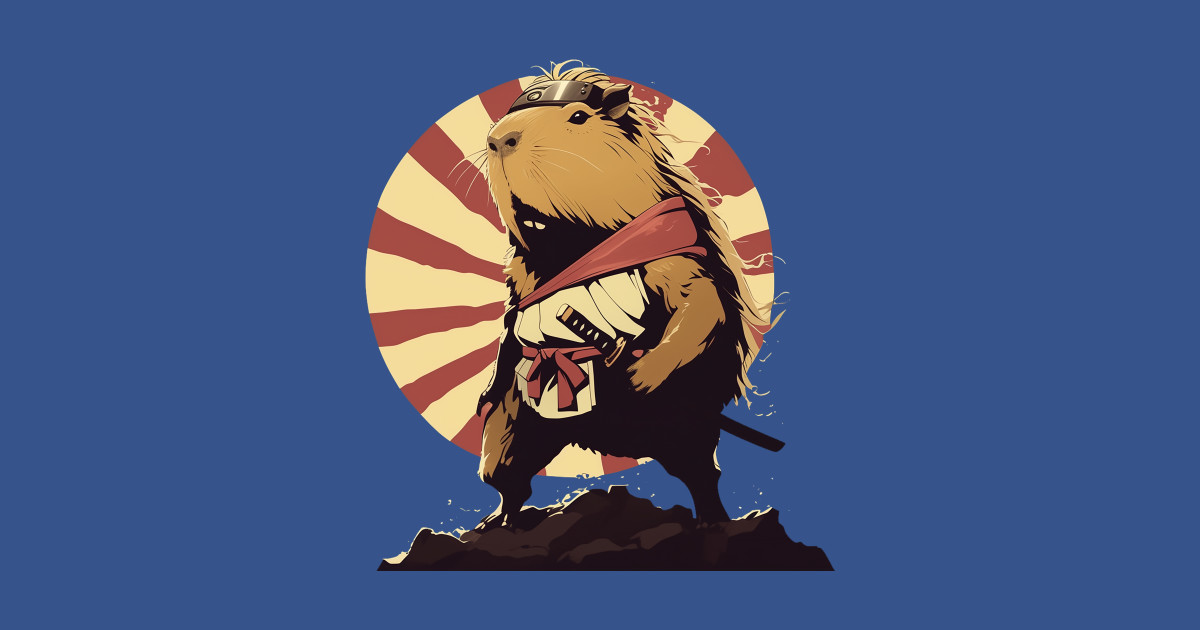 capybara samurai - Capybara - T-Shirt | TeePublic