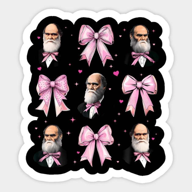 Charles Darwin Evolution Theory Pink Coquette Bow - Darwin Evolution ...