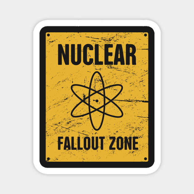 Nuclear Fallout Zone | Cold War Sign - Fallout Shelter - Magnet | TeePublic
