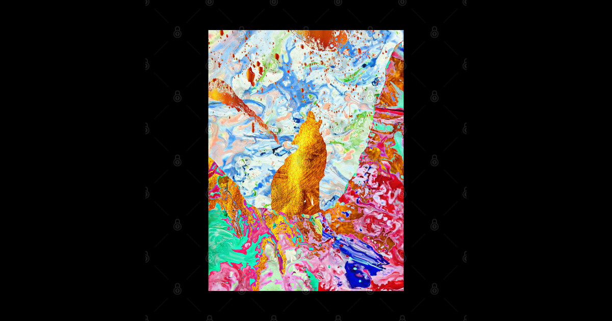 Golden Wolf - Golden Wolf - Sticker | TeePublic