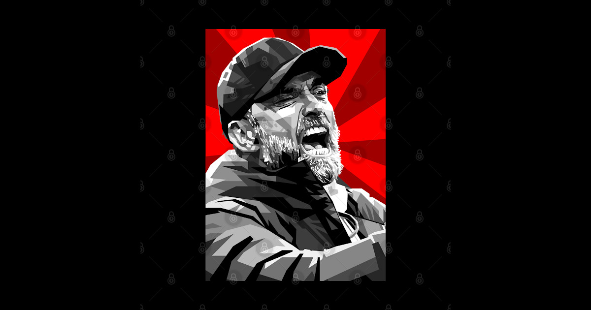 Jurgen Klopp Portrait Pop Art - Jurgen Klopp - Sticker | TeePublic