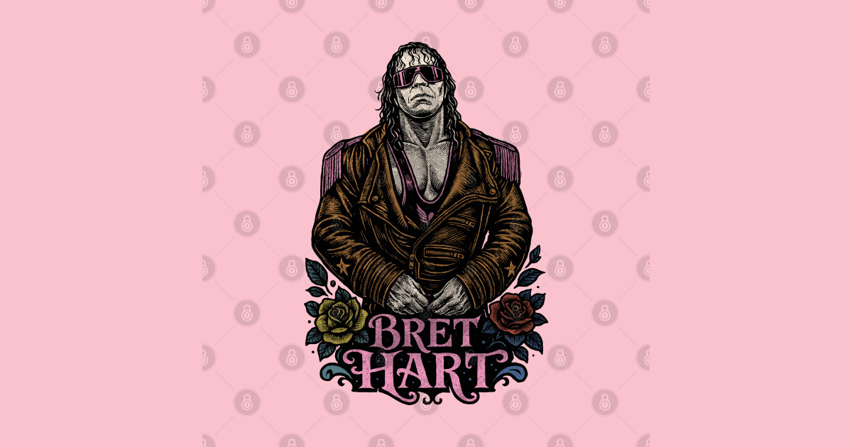Bret Hart Wrestling - Bret Hart - T-Shirt | TeePublic