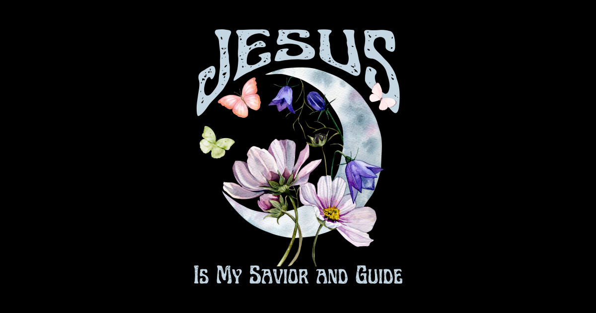 Jesus Is My Savior and Guide Vintage Boho Retro Christian Faith Jesus ...