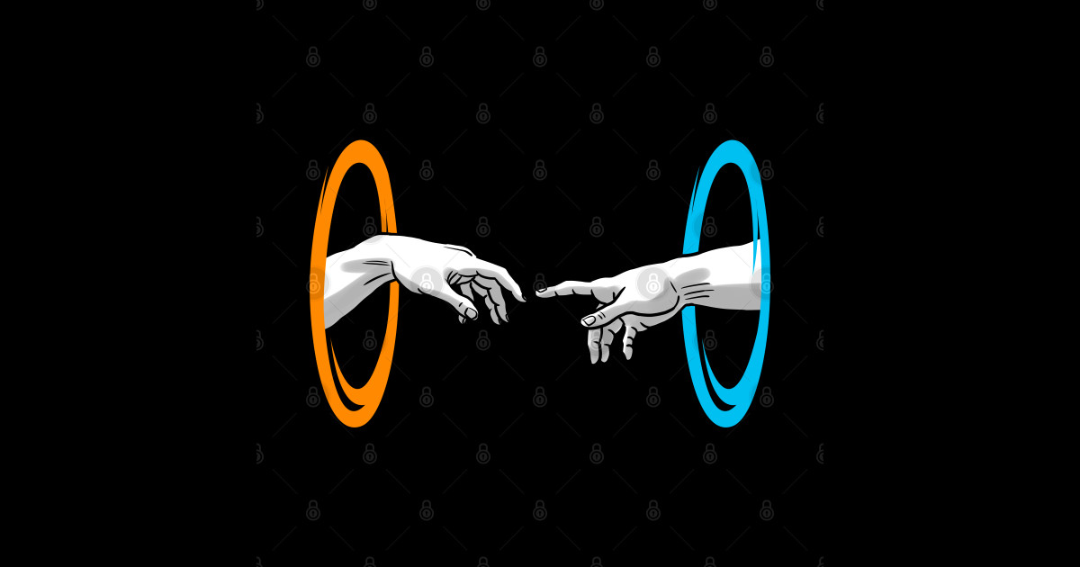 Portal Hand of God - Hand - Sticker | TeePublic