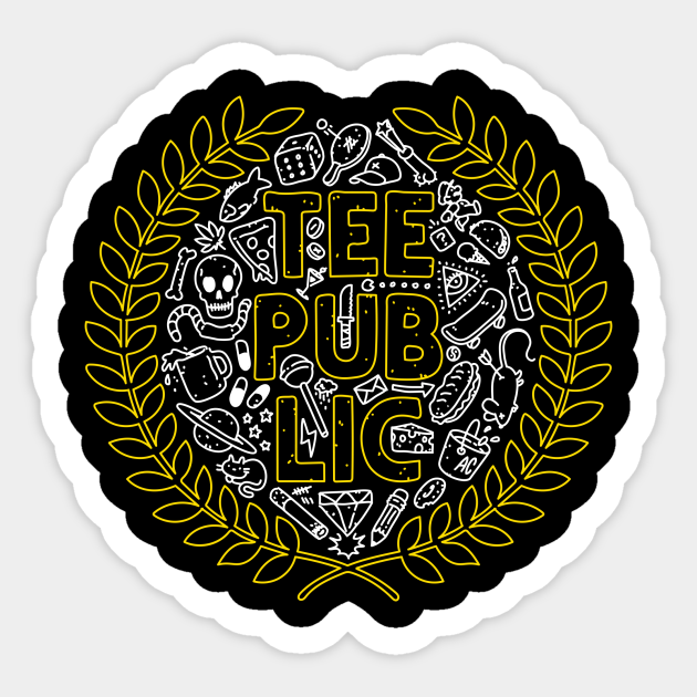 The Official TeePublic Logo - Teepublic - Sticker | TeePublic