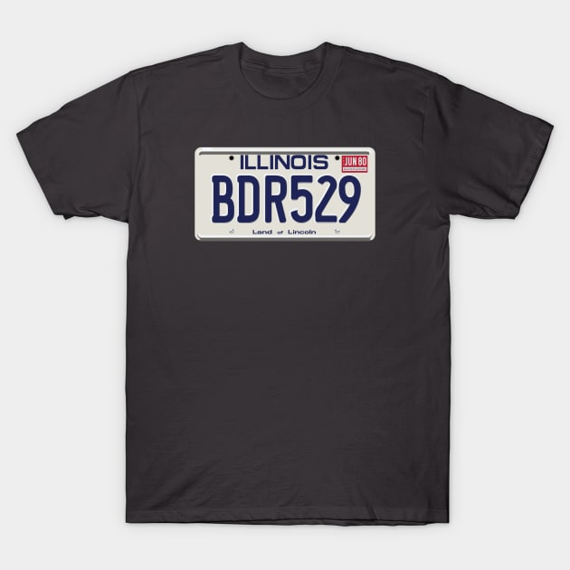 Bluesmobile License Plate BDR529 - The Blues Brothers - T-Shirt | TeePublic