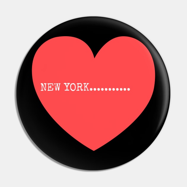 New York I Love New York Pin Teepublic
