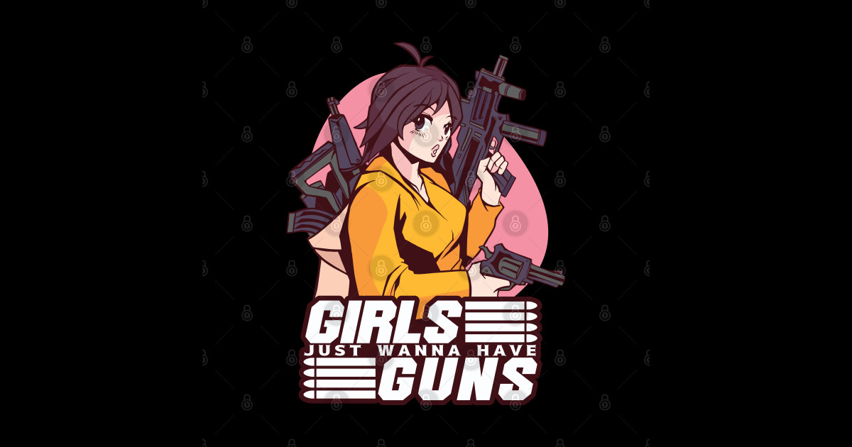 GIRLS WITH GUNS ANIME - Girls With Guns - Sticker | TeePublic