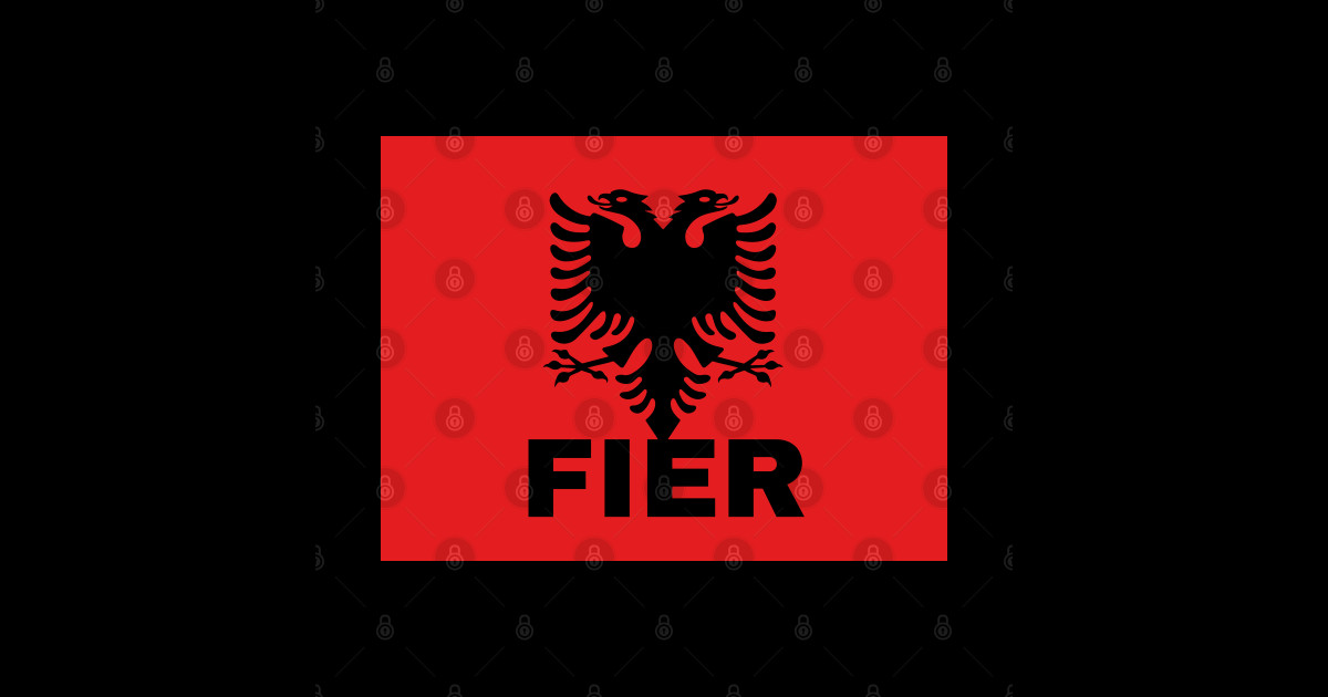 Fier City in Albanian Flag - Flag Of Albania - Sticker | TeePublic