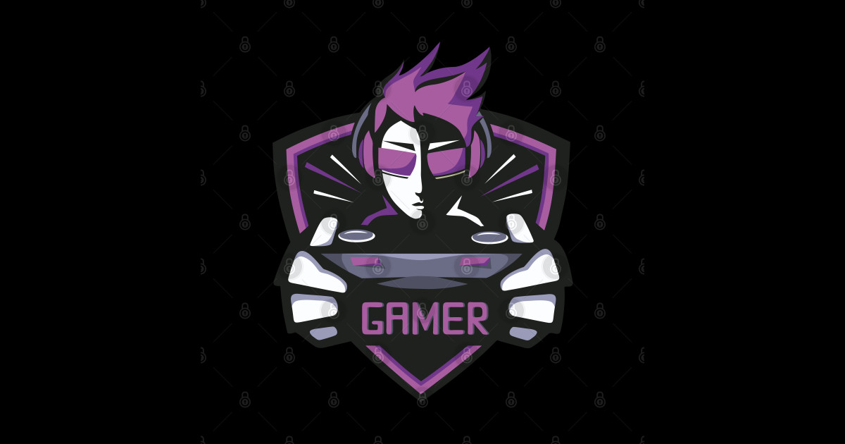 Gamer (purple) - Gamer - Sticker | TeePublic