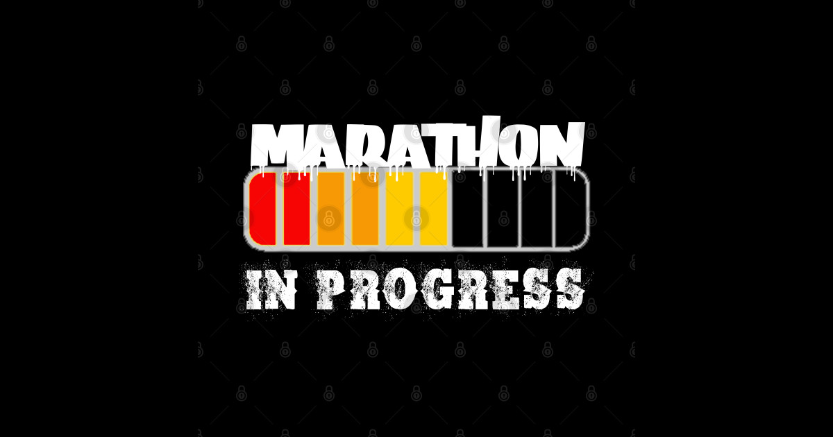 Marathon In Progress - Running - Marathon Running - Sticker | TeePublic