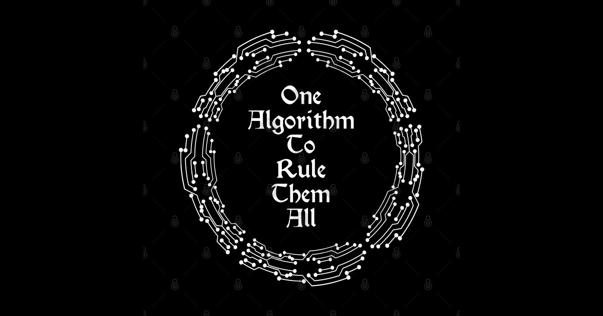 One Algorithm To Rule Them All | Machine Learning Circuit Slogan White - Machine Learning ...