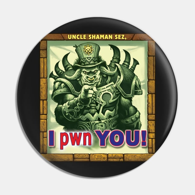 I pwn YOU! - Bisonian Bull Style - Pwn - Pin | TeePublic