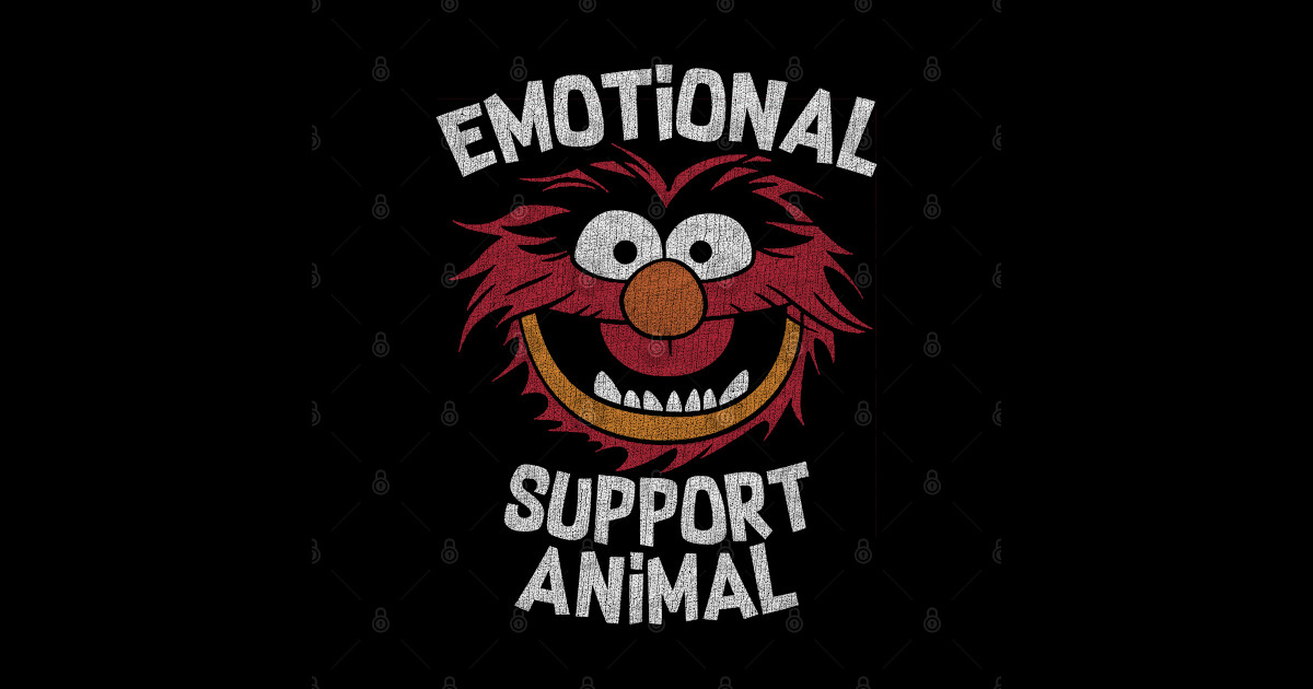Vintage Emotional Support Animal - Vintage Muppets - Sticker | TeePublic