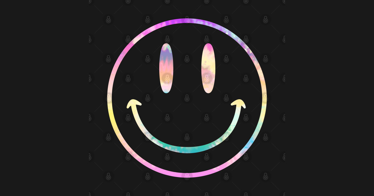 Retro Acid Man 90s Smiley Face Rave Shirt Tie Dye - Smiley Face - T ...