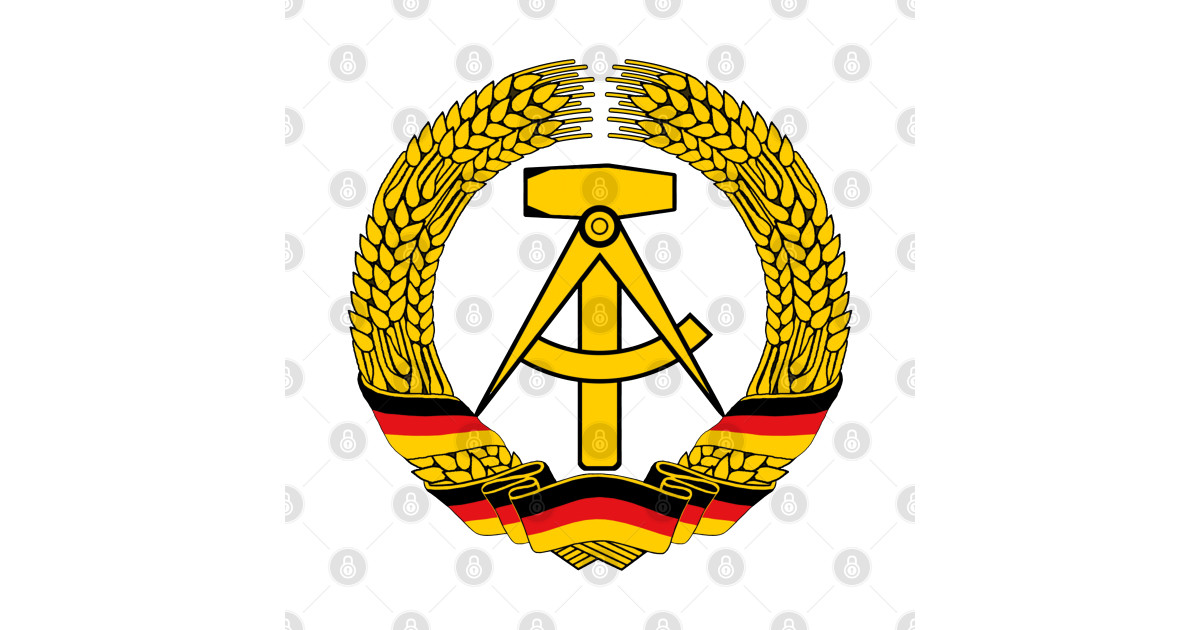 DDR GDR East Germany Herb Logo Hammer Transparent - Ddr - Sticker ...