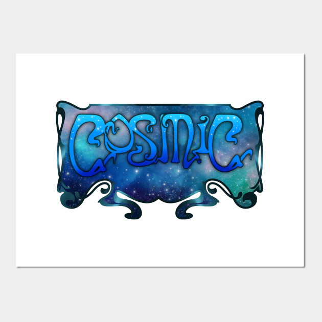 Cosmic Art Nouveau Retro Psychedelic Emblem - Cosmic - Posters and Art ...