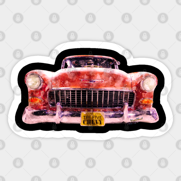 Tri Five Chevy Front End - Tri Five Chevy Front End - Sticker | TeePublic