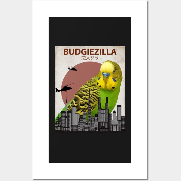 Budgiezilla Budgie Budgerigar Parakeet Parrot Giant Monster ...