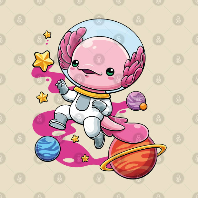 Space Axolotl - Axolotl - T-Shirt | TeePublic