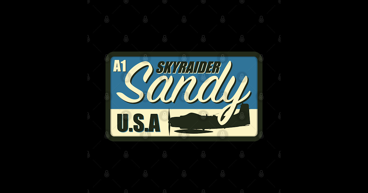 A-1 Skyraider - A1 Sandy Skyraider - Sticker | TeePublic