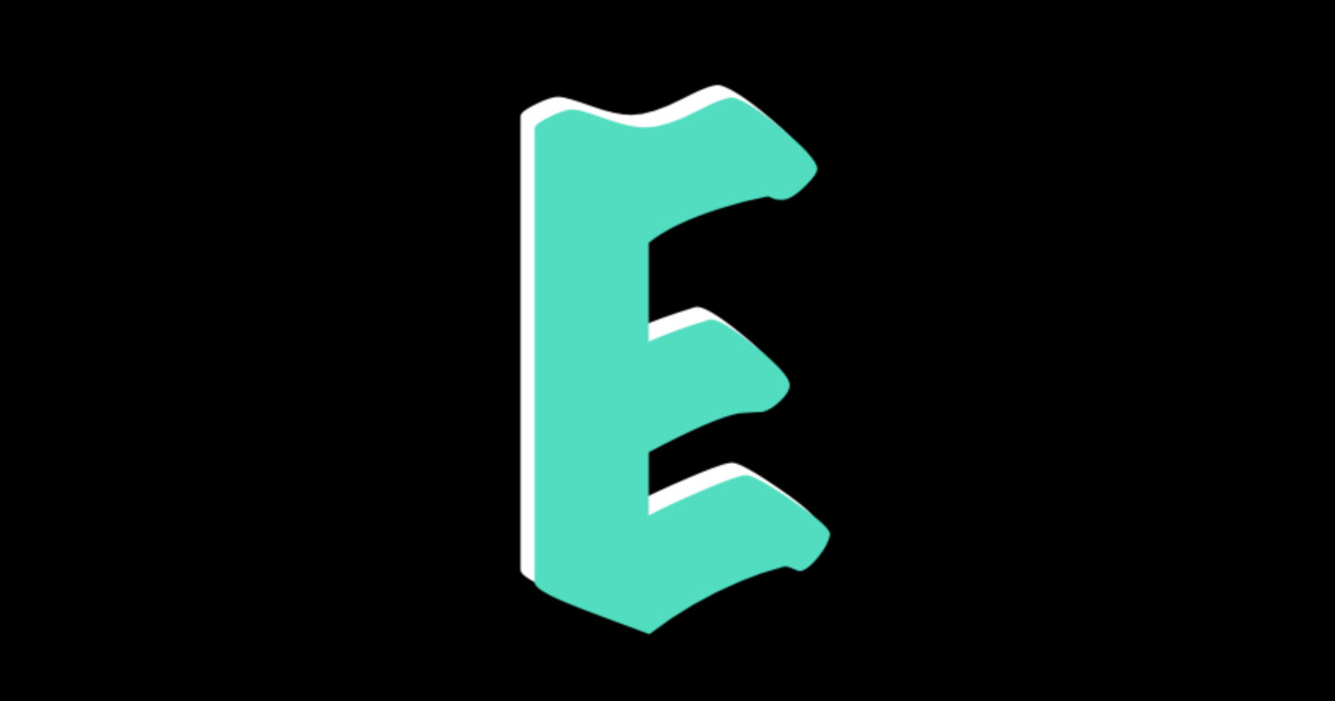 Letter E - Letter - Sticker | TeePublic