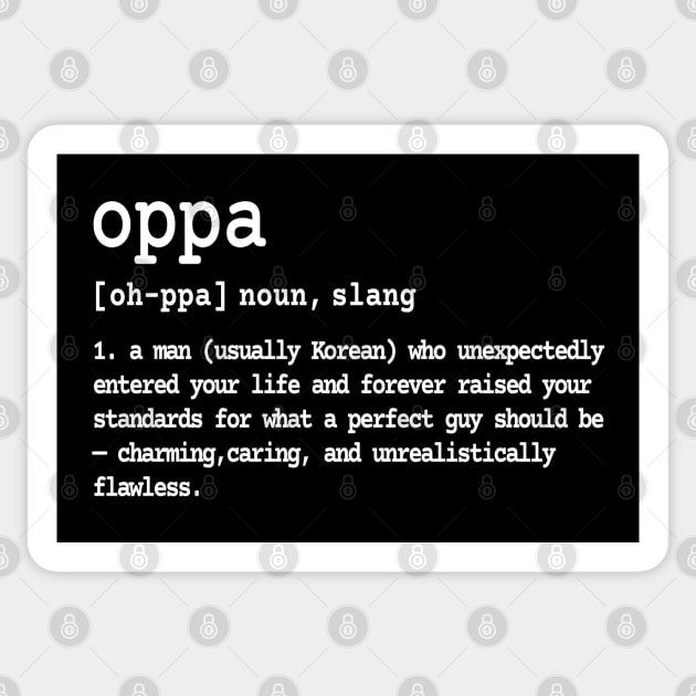 OPPA K-Drama Boyfriend - Older brother Definition - Kdrama - Sticker ...