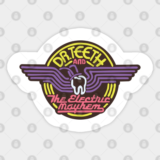 Dr Teeth Logo - Dr Teeth And The Electric Mayhem - Sticker | TeePublic