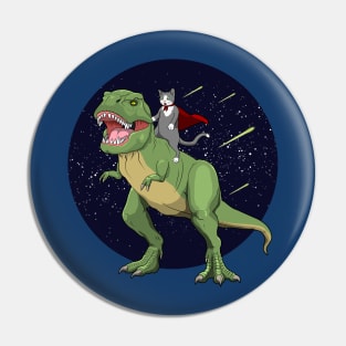 Cat Riding Dinosaur T Rex Meowica Patri Merch for Sale | TeePublic