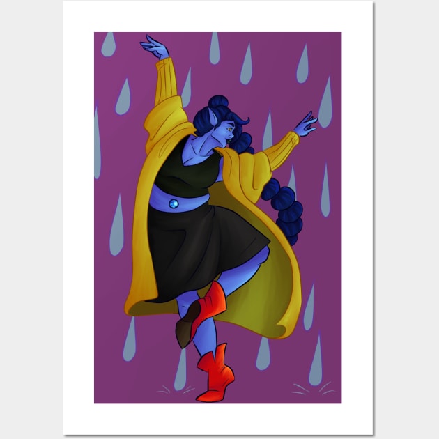 Callie Dancing in the Rain - Naddpod - Posters and Art Prints | TeePublic
