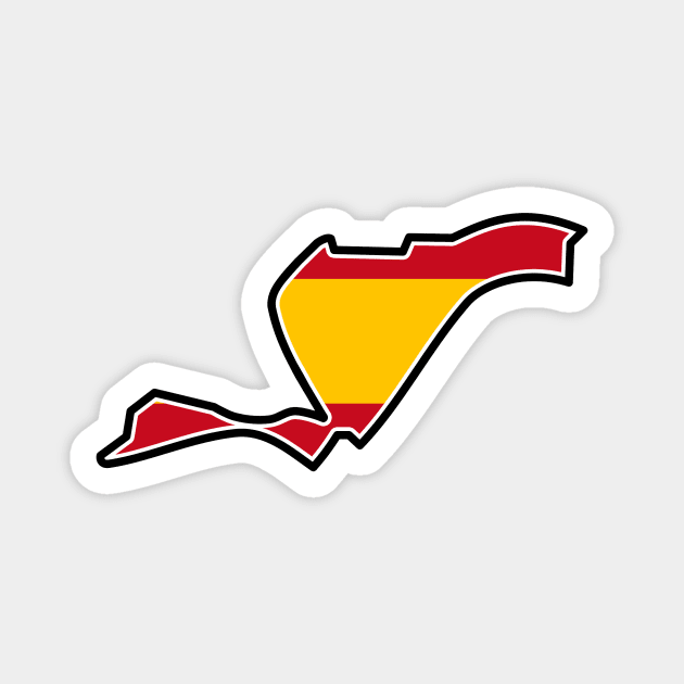 Valencia Street Circuit [flag] - Spain - Magnet | TeePublic