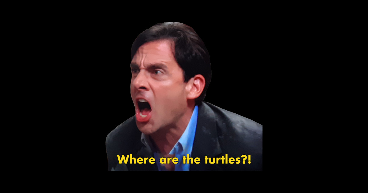 Michael Scott "Where are the turtles?!" quote from The Office - Michael ...