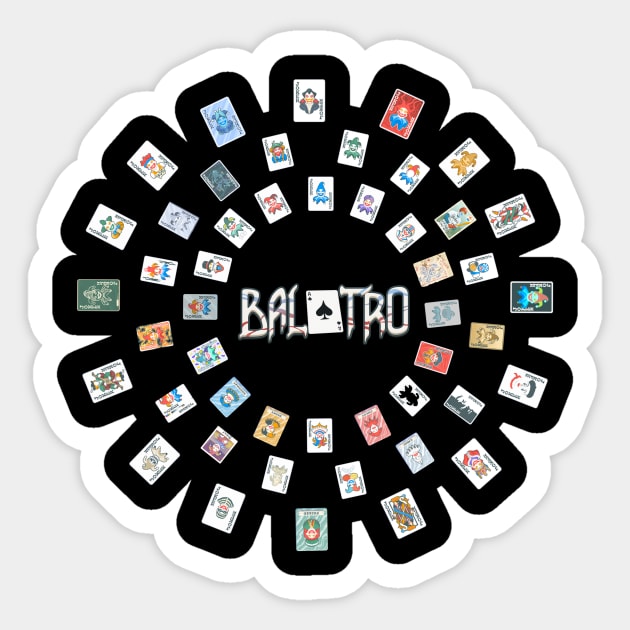 Balatro Cards Circle - Balatro - Sticker | TeePublic