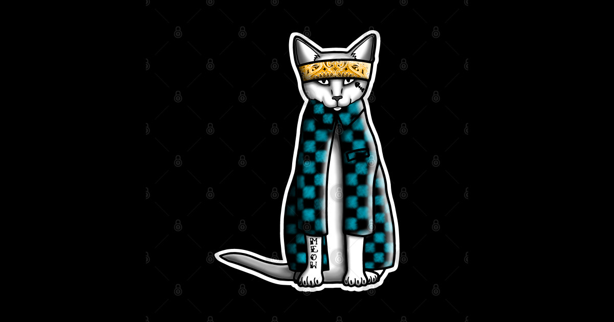 Gato Cholo - Cat with Attitude - Gato - Sticker | TeePublic