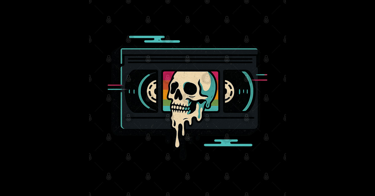 Dead Format – Retro Horror VHS Skull - Retro Vintage Aesthetic - Magnet ...