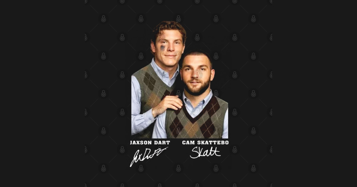 Jaxson Dart & Cam Skattebo Step Brothers Signed - Jaxson Dart - Kids ...