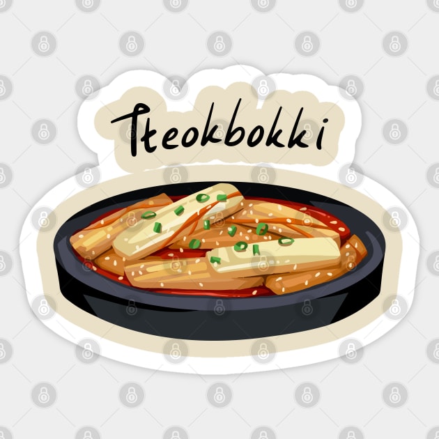 Tteokbokki Korean Food - Tteokbokki - Sticker | TeePublic