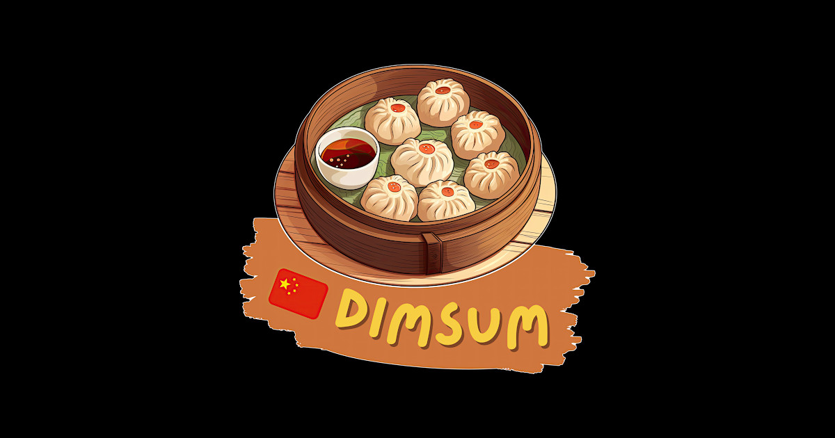 Dim sum | Traditional Chinese food - Dim Sum - Sticker | TeePublic