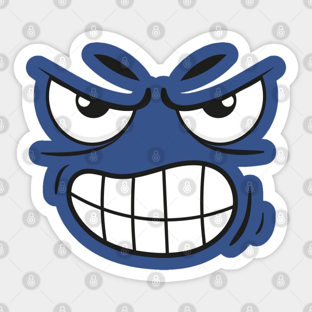 intense cartoon face