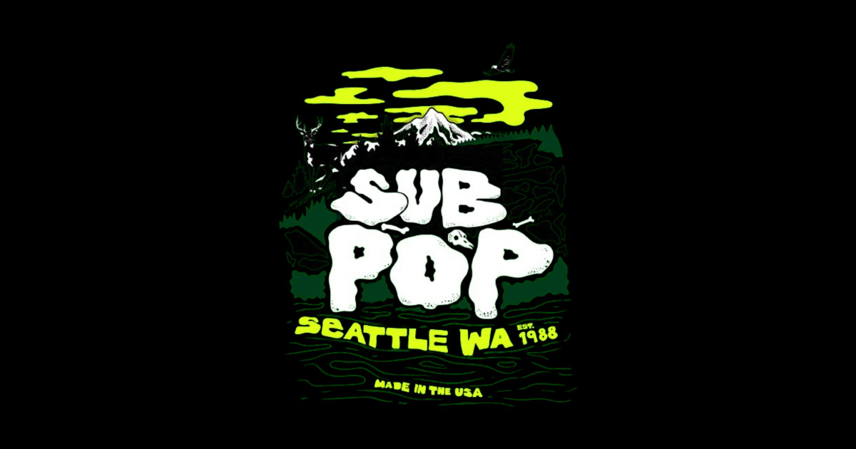 Sub Pop // Seattle Est 1988 - Record Label - Sticker | TeePublic