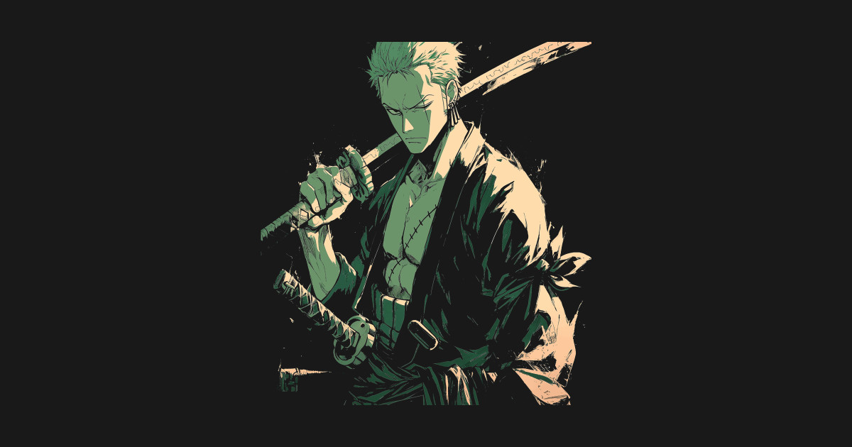 Roronoa Zoro Samurai Sword Fan Art - Roronoa Zoro - T-Shirt | TeePublic