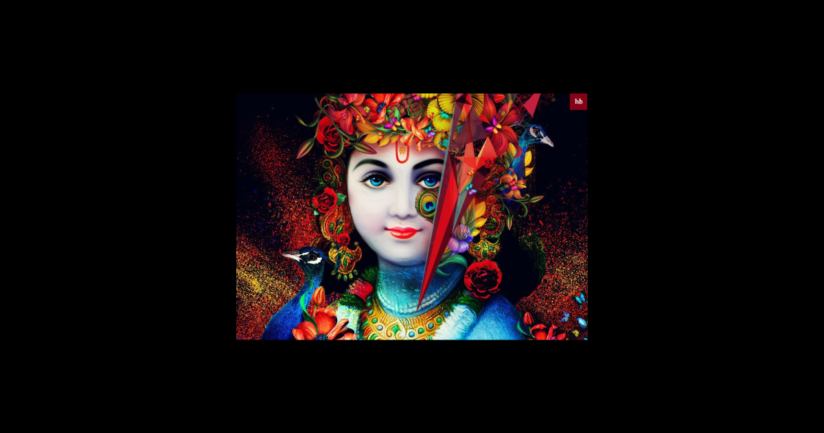 Lord Shri Krishna Hindu God Stickers t-shirts - Krishna - Sticker ...